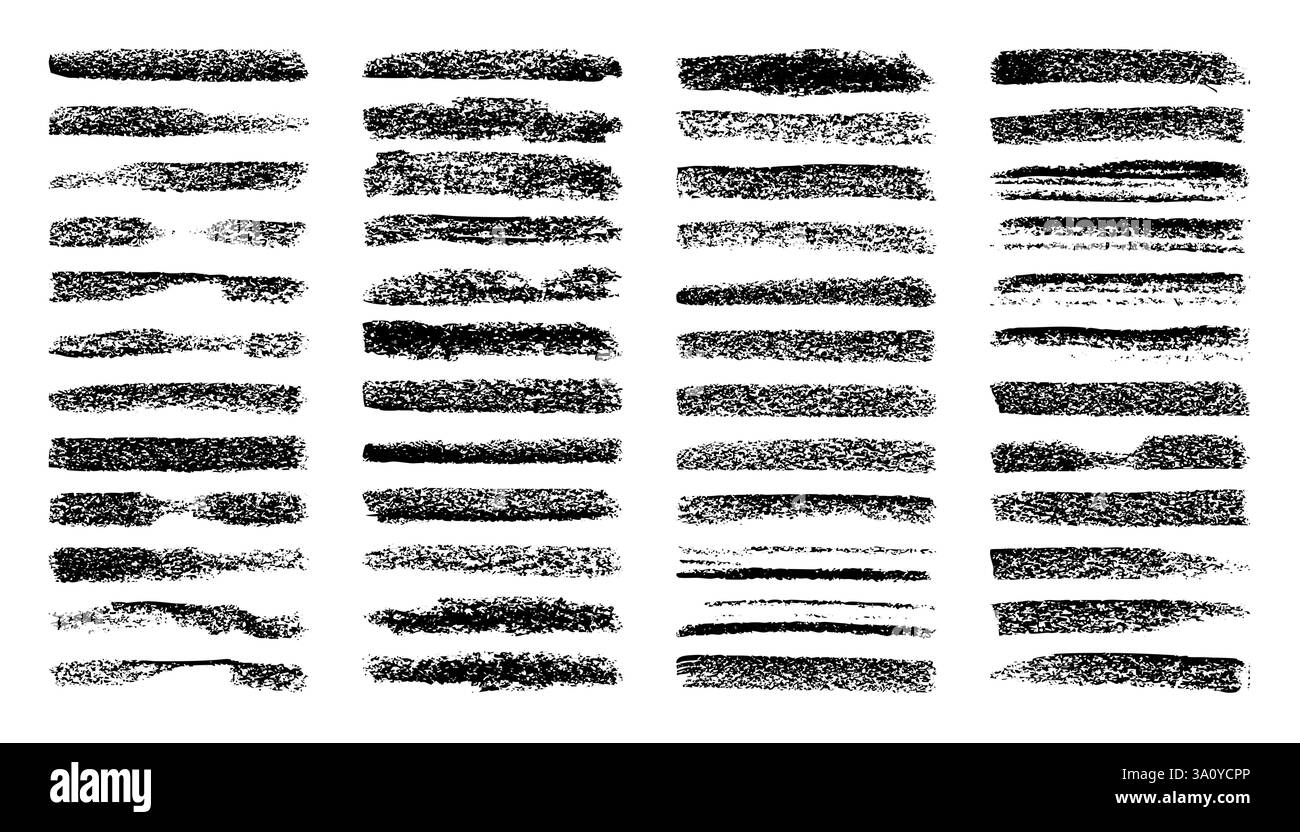 Grunge brush strokes, lines, ink smudges, hand-drawn scribble shapes ...