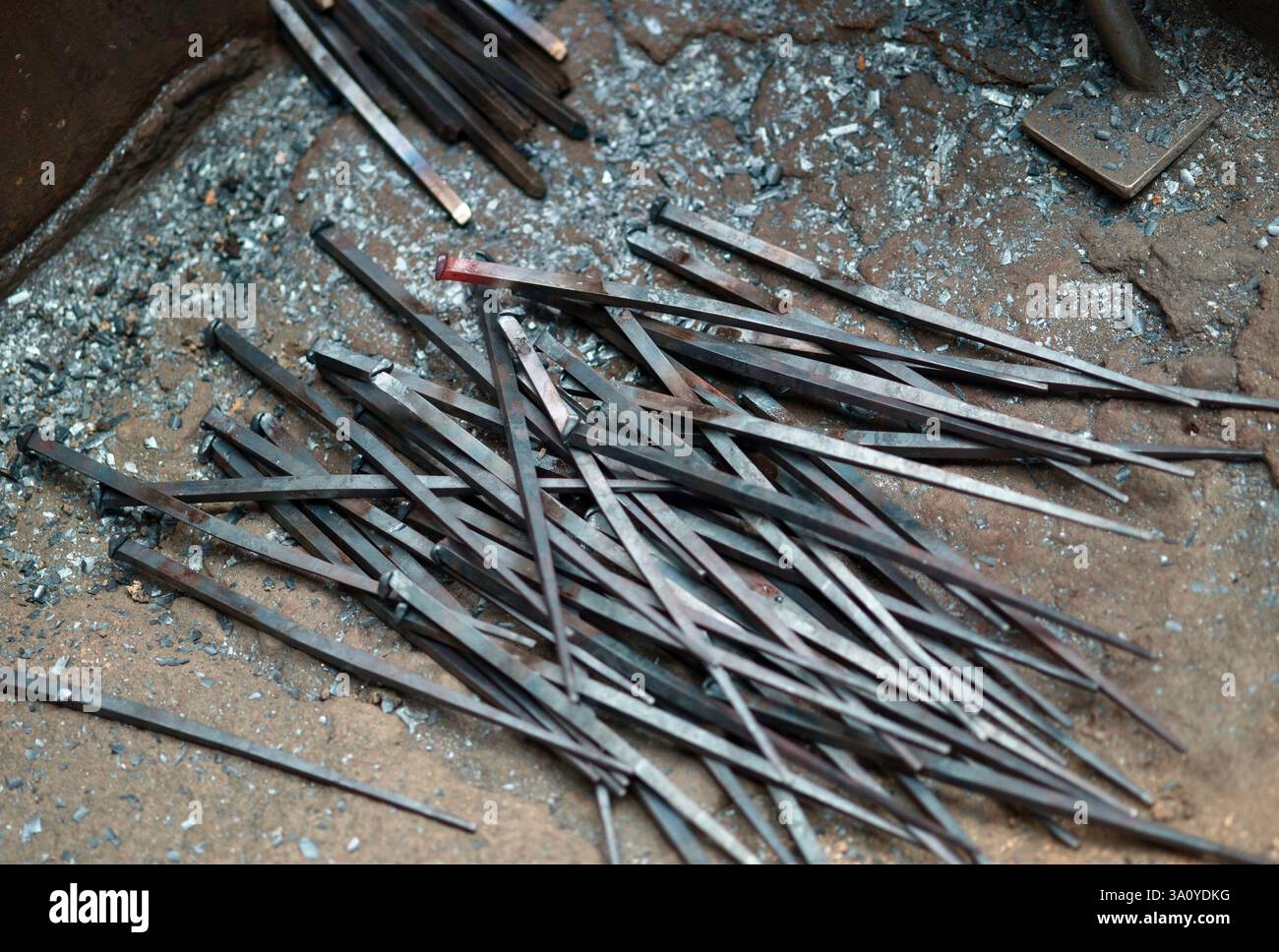 Photo shows the hibashi furin that have been crafted at Myochin Furin ...