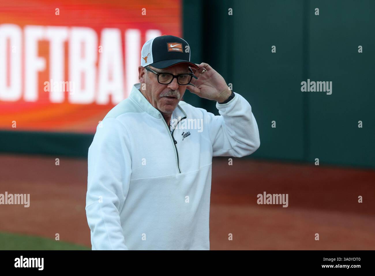 AUSTIN, TX - MARCH 05: Texas head coach Mike White walks the field ...