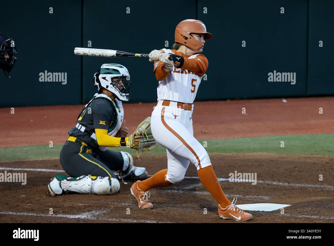 AUSTIN, TX - MARCH 05: Texas utility Kaydee Bennett (5) watches the ...