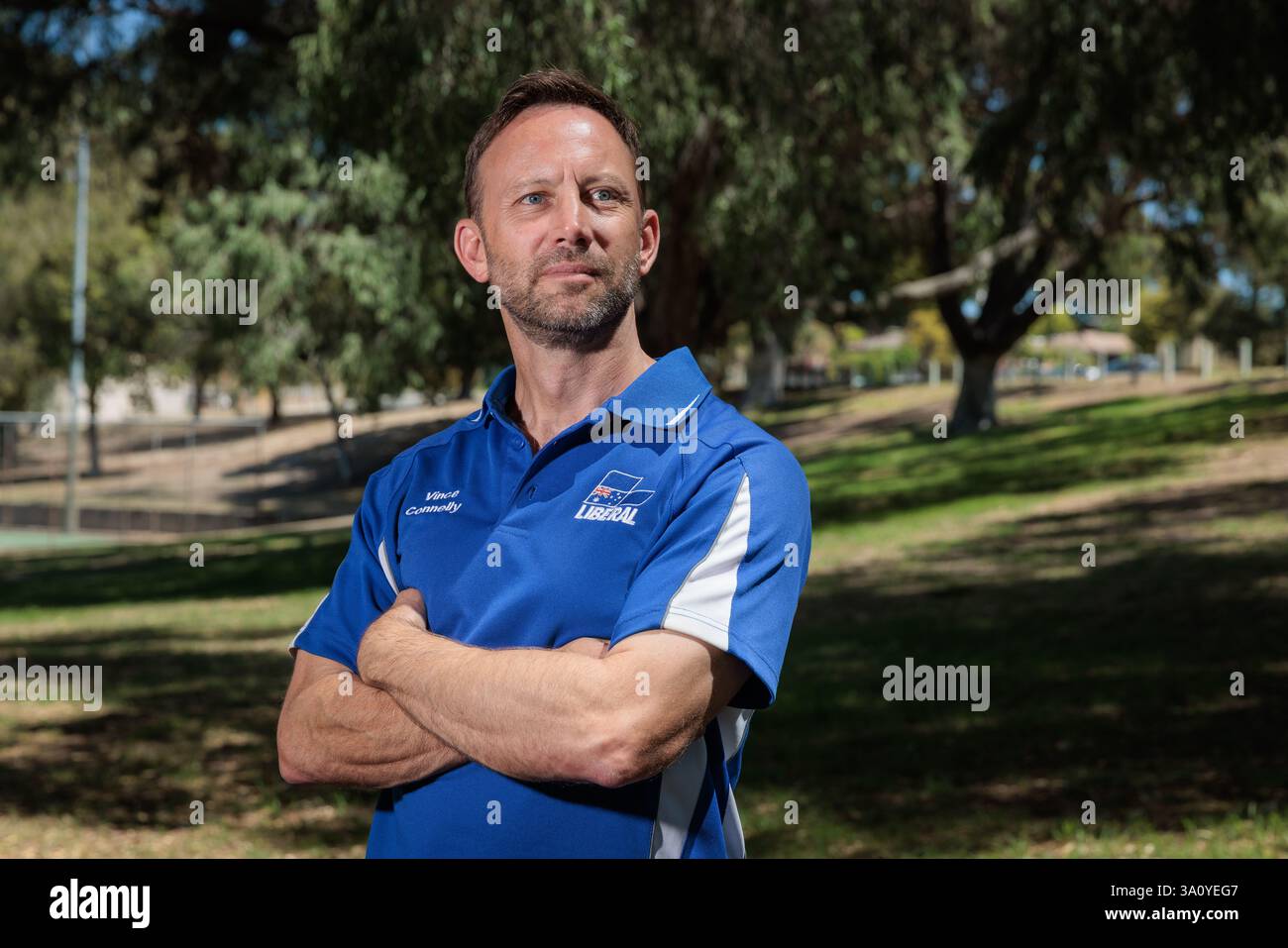 Vince Connelly, Liberal candidate for the seat of Moore poses for a ...