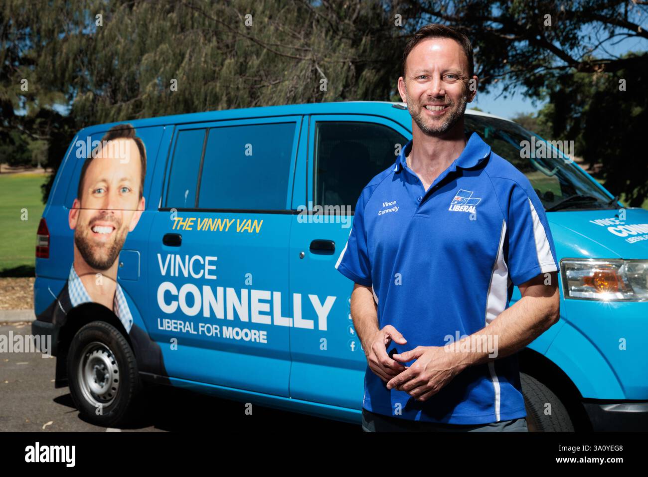 Vince Connelly, Liberal candidate for the seat of Moore poses for a ...