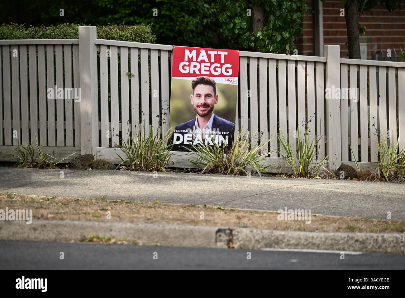 Melbourne, Australia. 26th Feb, 2025. Signage of Matt Gregg, the ...