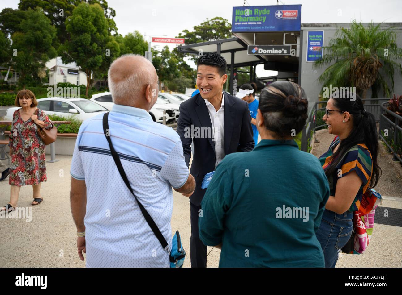 Sydney, Australia. 26th Feb, 2025. Liberal candidate Scott Yung meets ...
