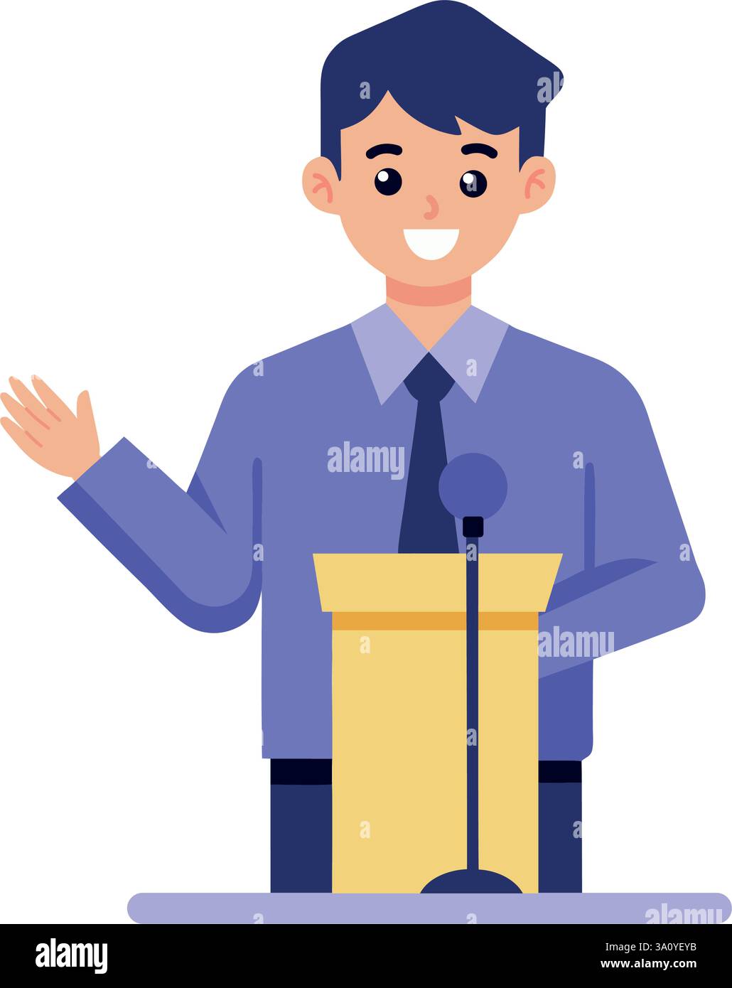 Student Leader Talking in Podium Stock Vector Image & Art - Alamy