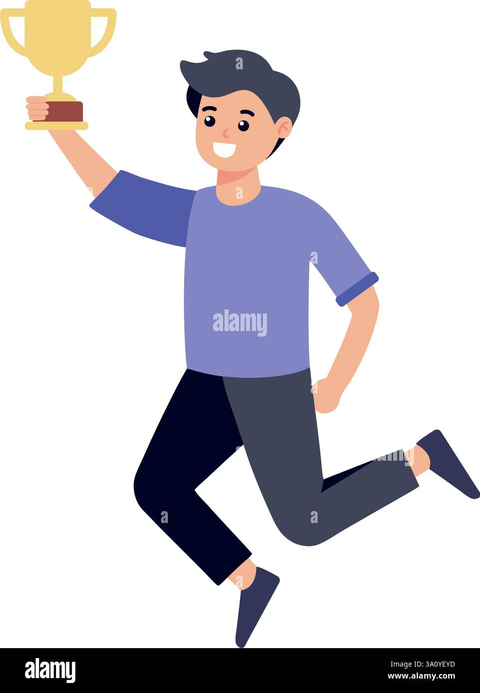 Student Leader Holding Trophy Stock Vector Image & Art - Alamy