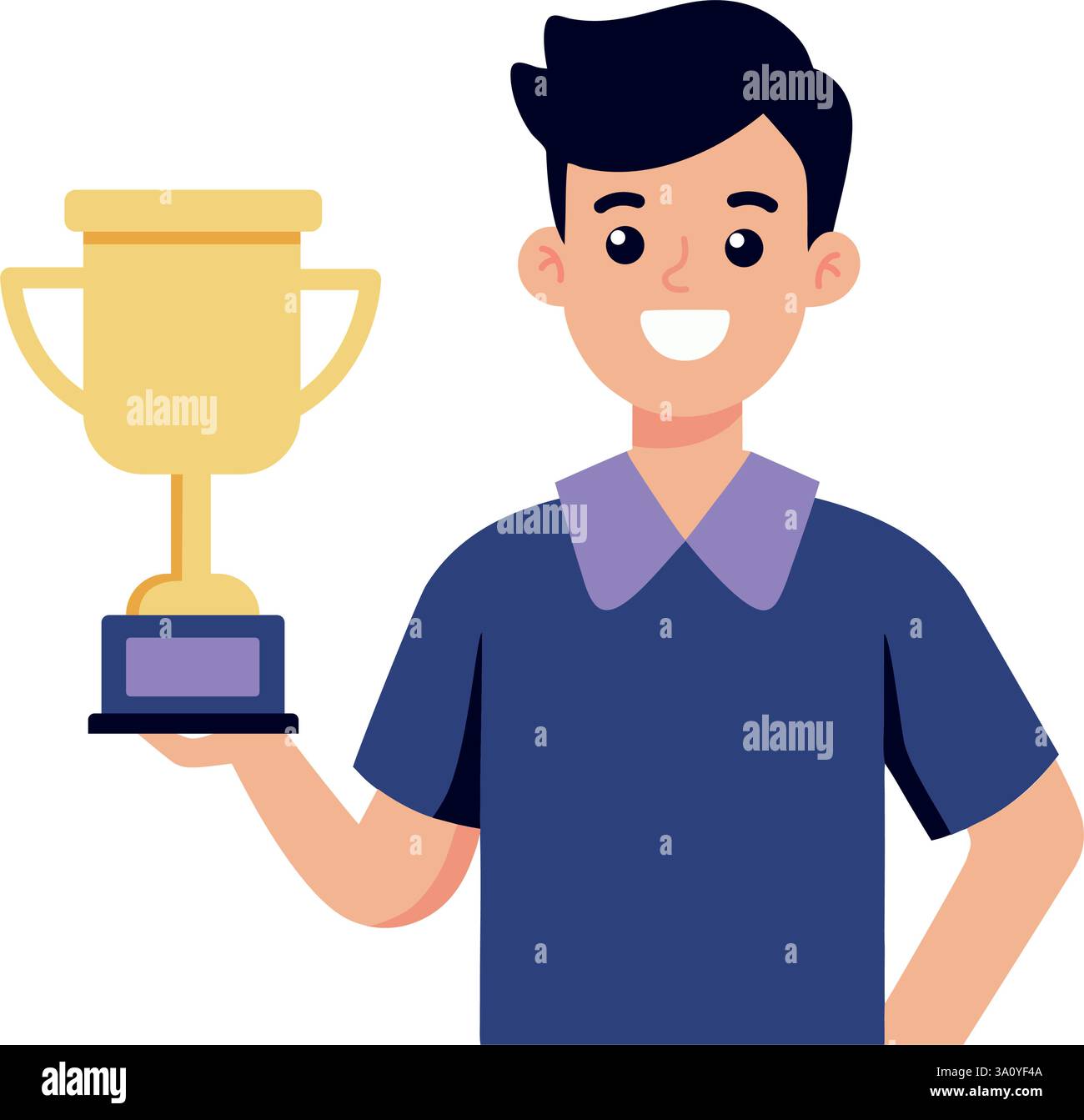 Student Leader Holding Trophy Stock Vector Image & Art - Alamy