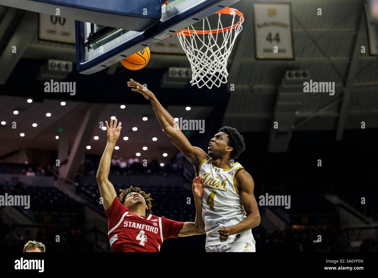 March 05, 2025: Stanford guard Oziyah Sellers (4) shoots the ball as ...