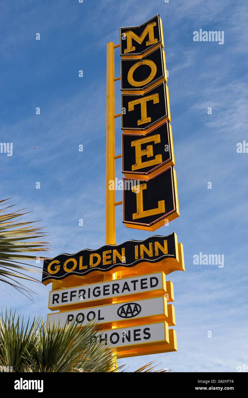 The historic Golden Inn Neon Sign, building was demolished in 2004, on ...