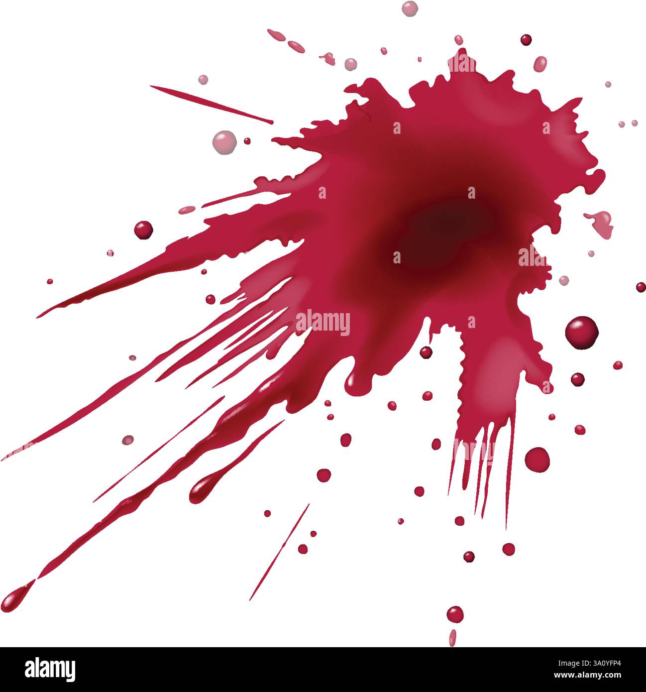 A vibrant vector illustration of a red paint splash, showcasing dynamic ...