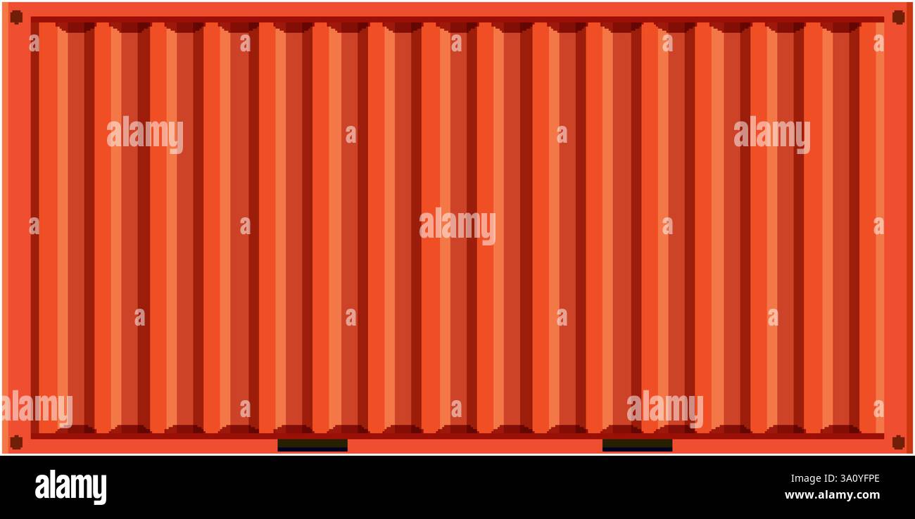 Illustration of a red shipping container Stock Vector Image & Art - Alamy