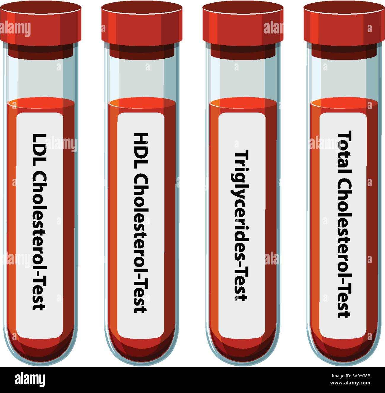 Vector image of labeled blood test tubes Stock Vector Image & Art - Alamy