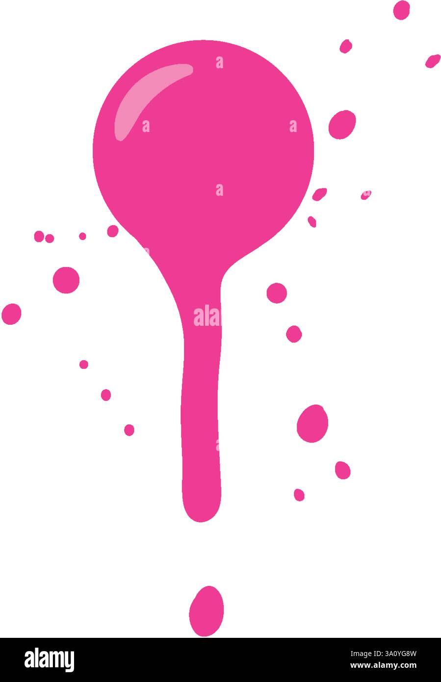 A bold vector illustration featuring a dynamic pink paint splash ...