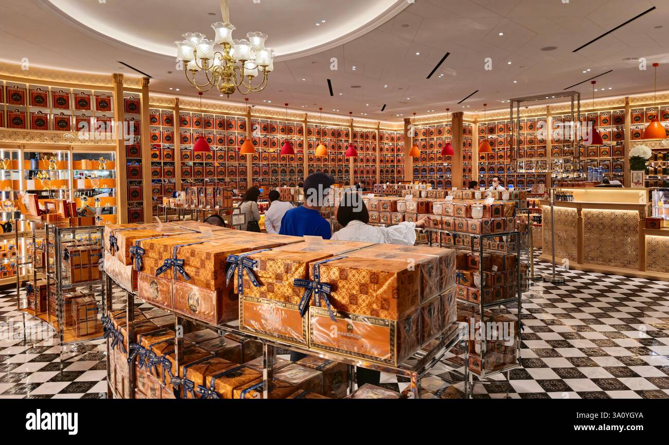 The Bacha coffee shop at the IFC mall in Hong Kong Stock Photo - Alamy