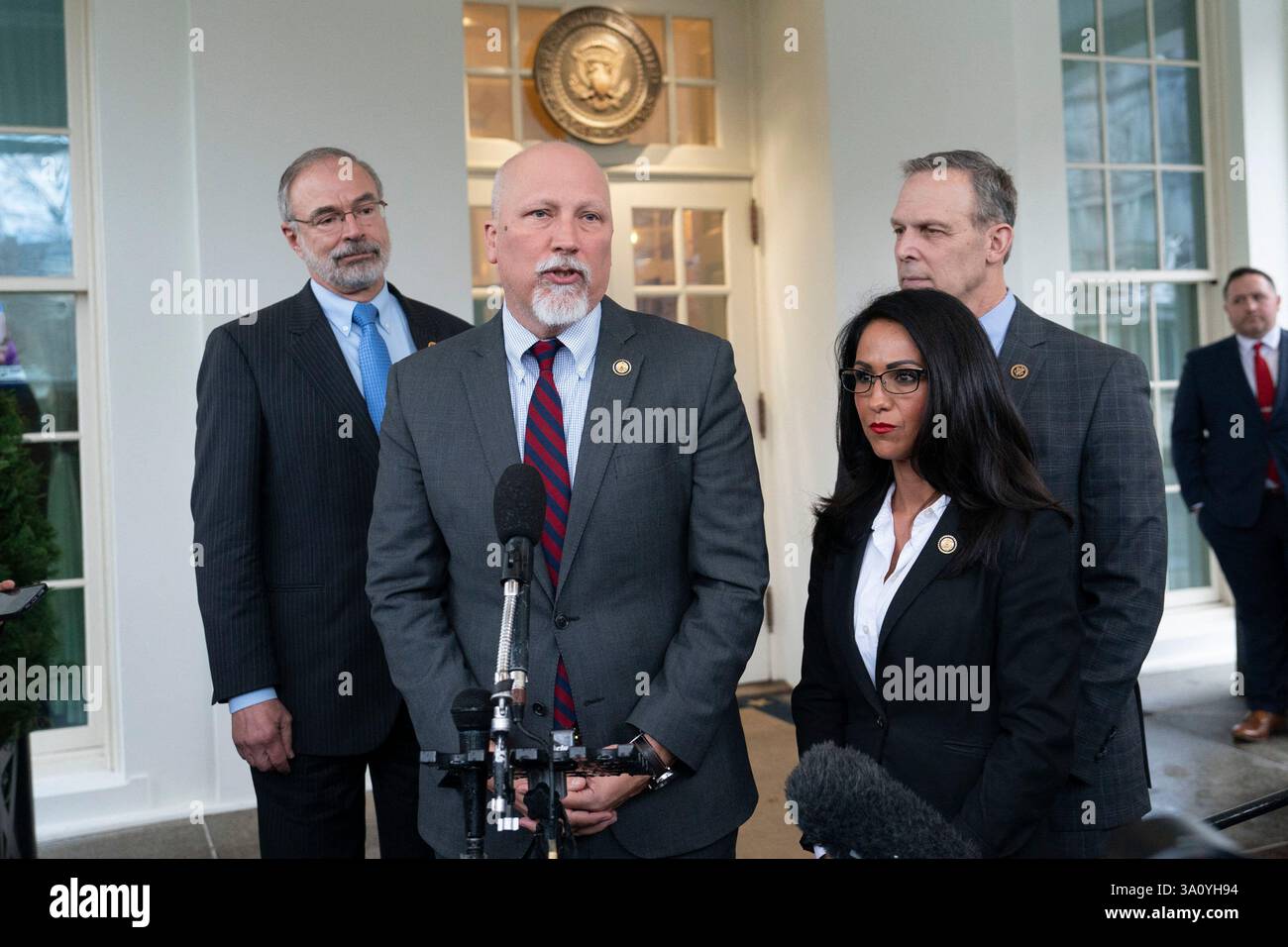 United States Representative Chip Roy (Republican of Texas), left ...