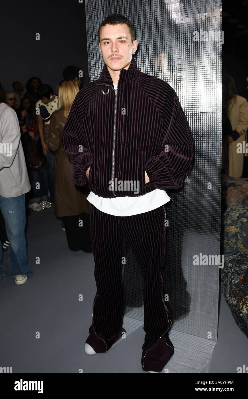 Aron Piper attending the Acne Studios Womenswear Fall/Winter 2025-2026 ...