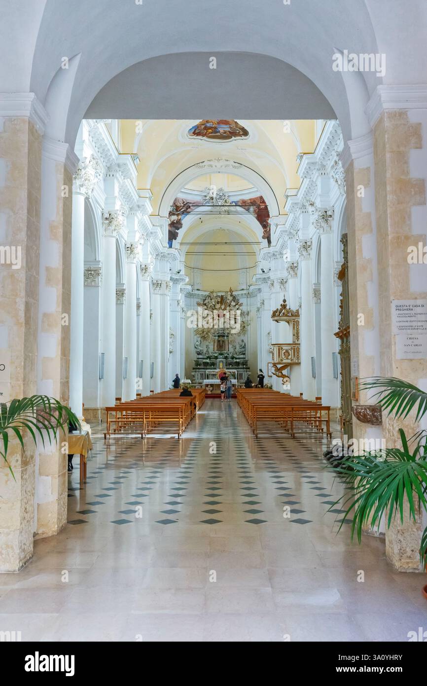 Chiesa di San Carlo al Corso interior, Noto, Noto Valley, Sicily, Italy ...