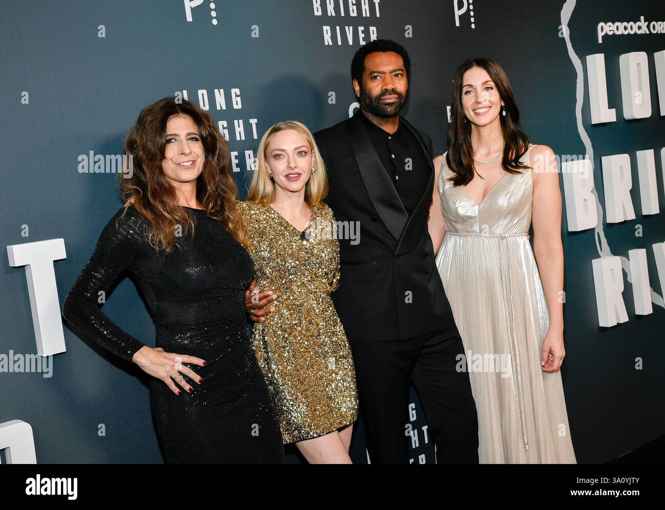 Nikki Toscano, left, Amanda Seyfried, Nicholas Pinnock and Liz Moore ...