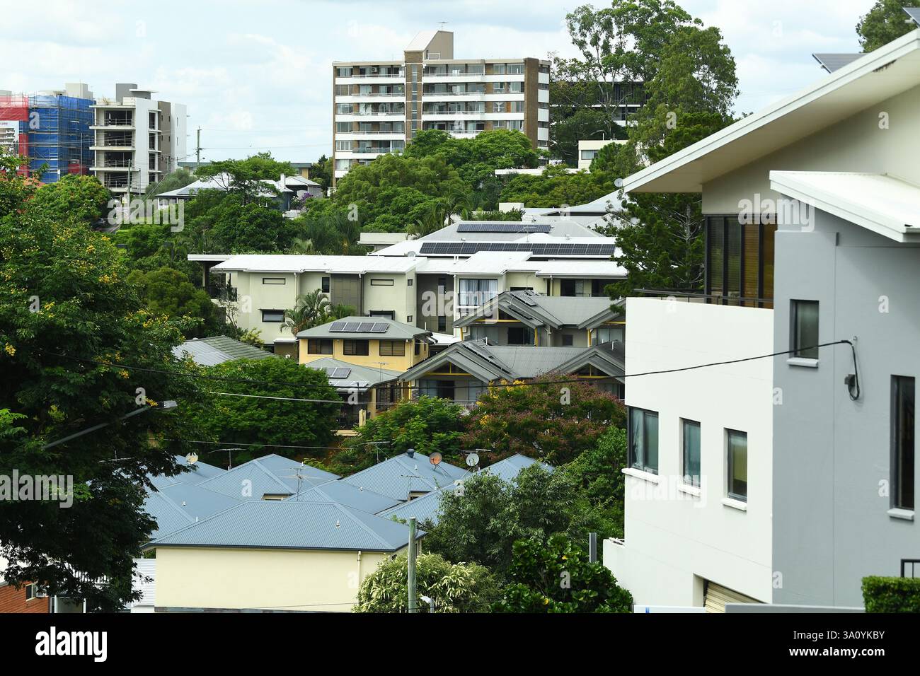Brisbane, Australia. 18th Feb, 2025. A general view of the suburb of ...
