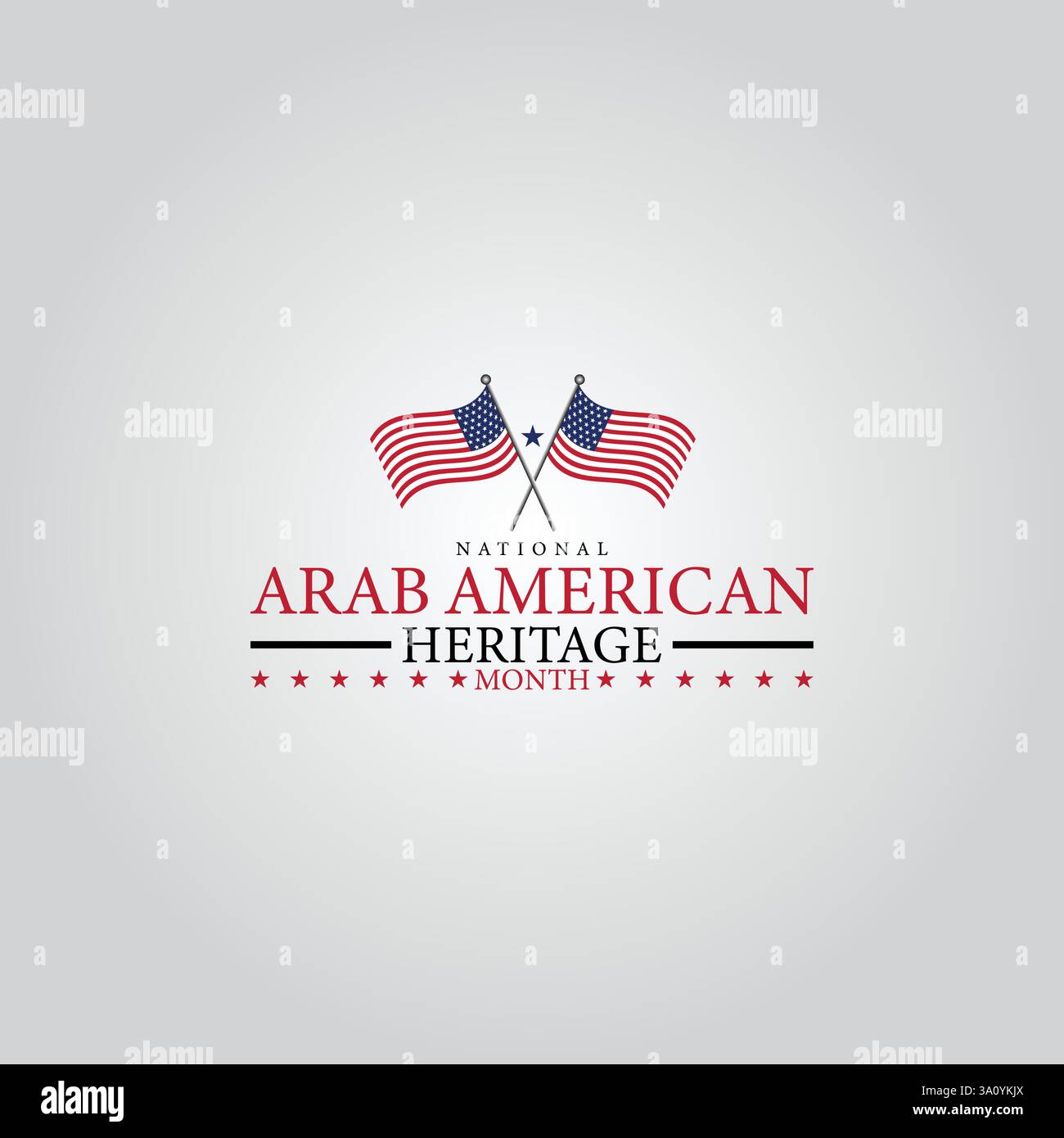 A Tribute to Arab American Culture National Heritage Month Stock Vector ...
