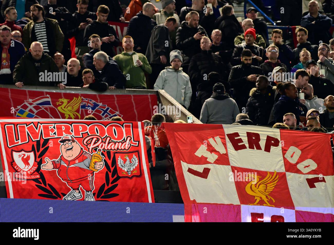 5th March 2025: Paris, France: Fans of Liverpool during the UEFA ...