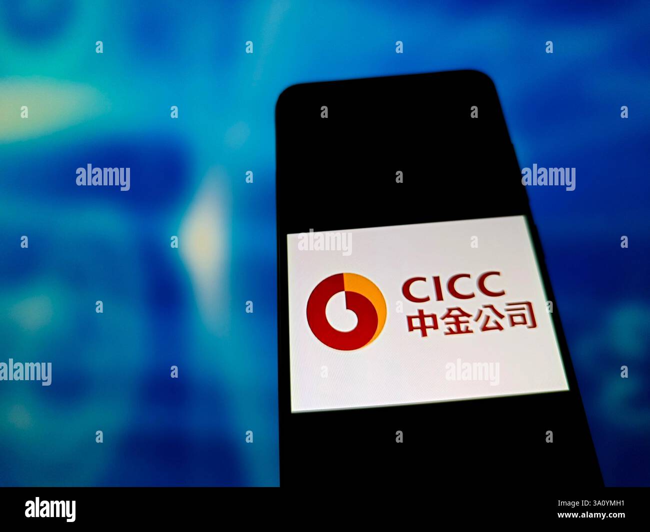 SUQIAN, CHINA - MARCH 6, 2025 - An illustration shows the LOGO of CICC ...