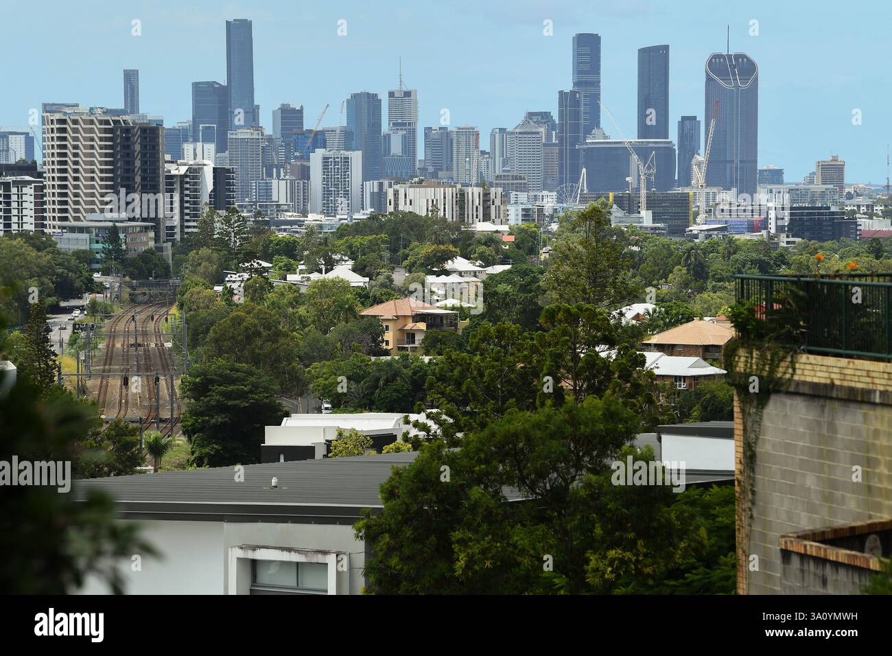 Brisbane, Australia. 18th Feb, 2025. A general view of the suburb of ...