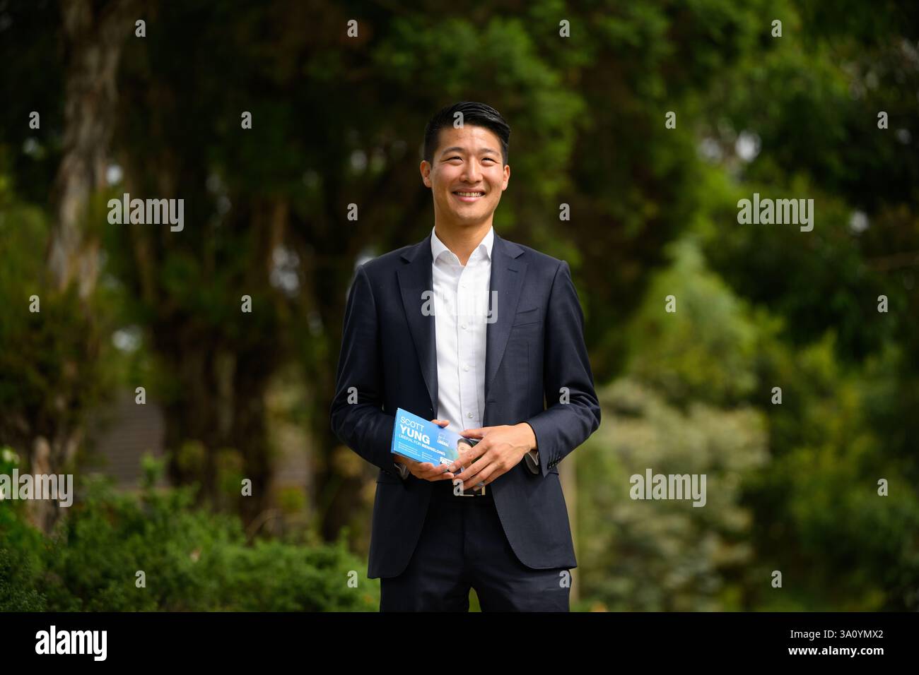 Sydney, Australia. 26th Feb, 2025. Liberal candidate Scott Yung poses ...