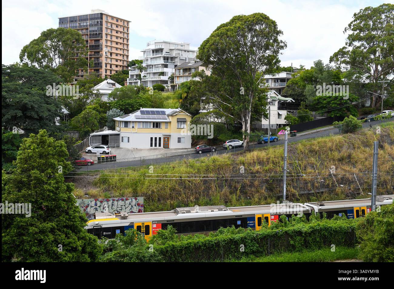 Brisbane, Australia. 18th Feb, 2025. A general view of the suburb of ...