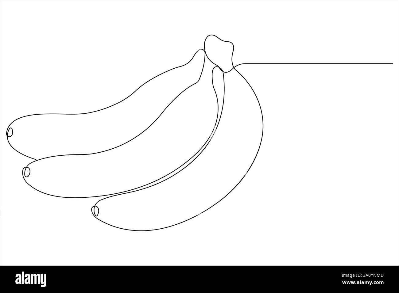 Vector illustration of banana continuous one line art drawing concept ...