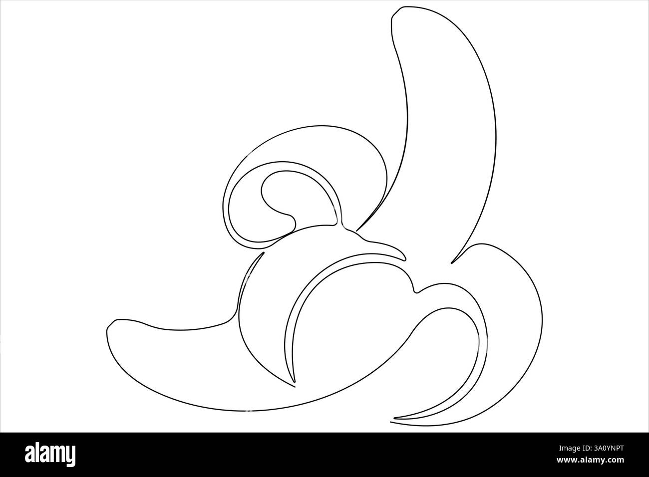 Vector illustration of banana continuous one line art drawing concept ...