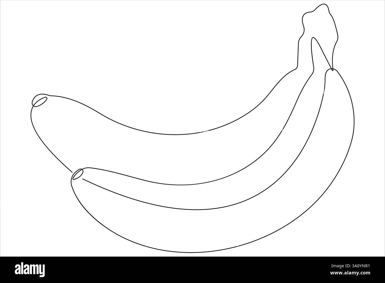 Vector illustration of banana continuous one line art drawing concept ...