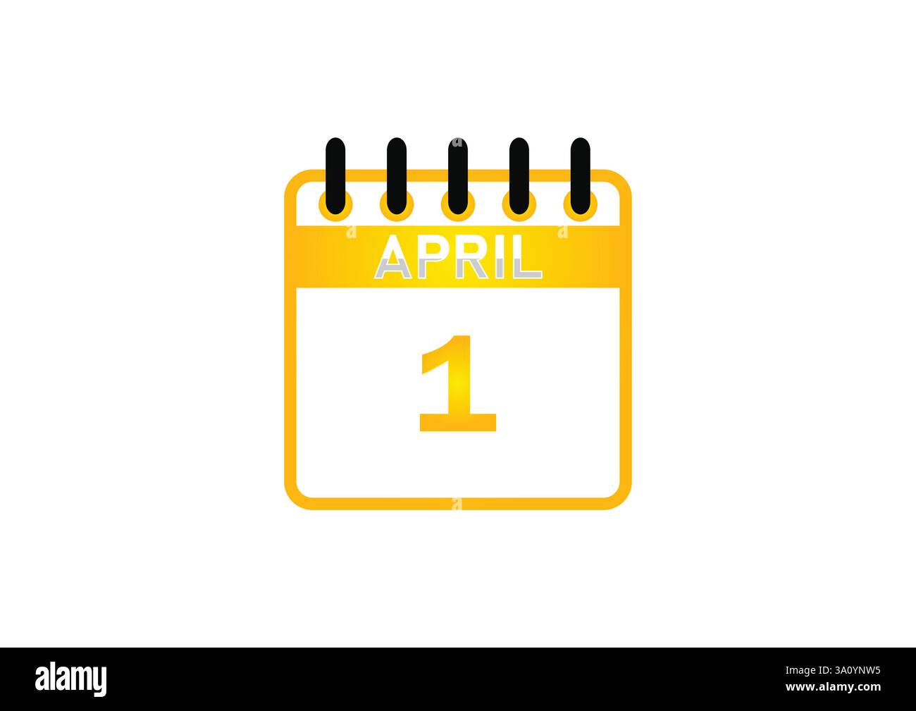 April 1 Calendar Icon – April Fools' Day, New Month, Important Date ...