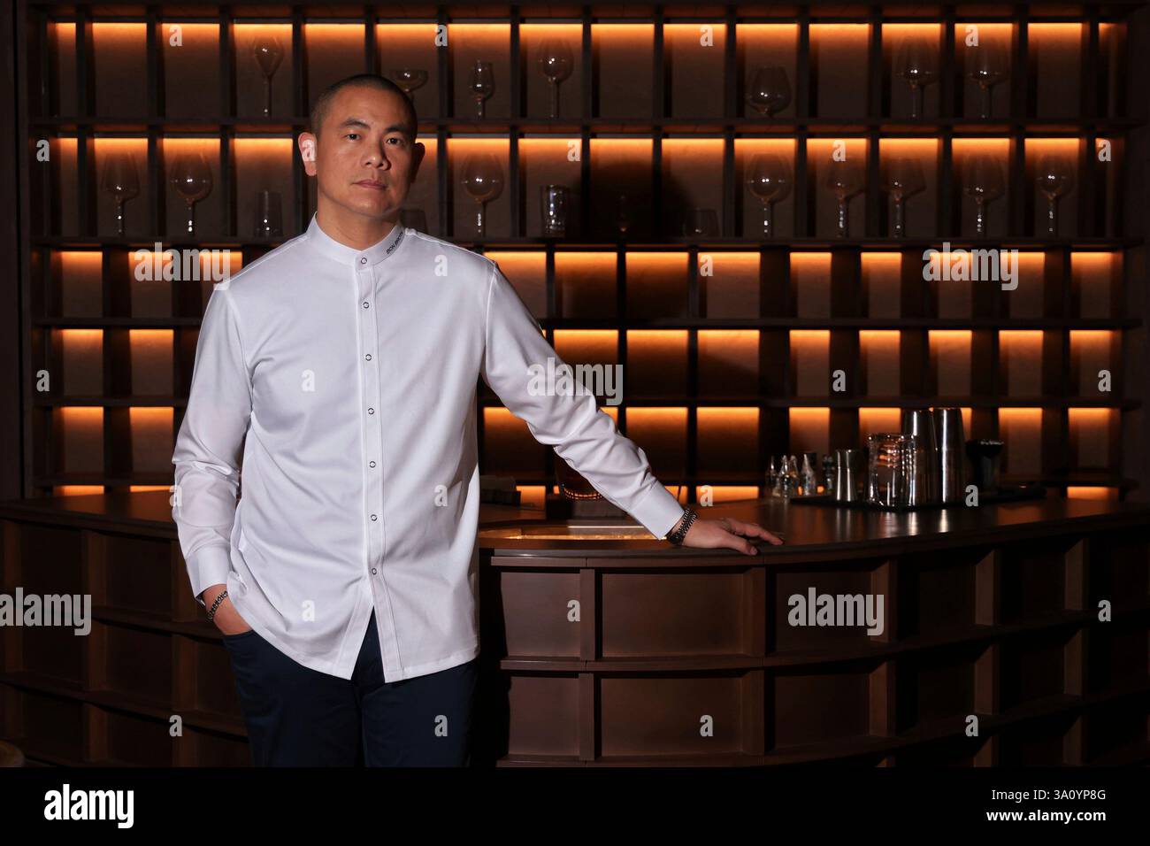 Taiwanese Chef Andre Chiang at his restaurant Bon Broth in Raffles City ...