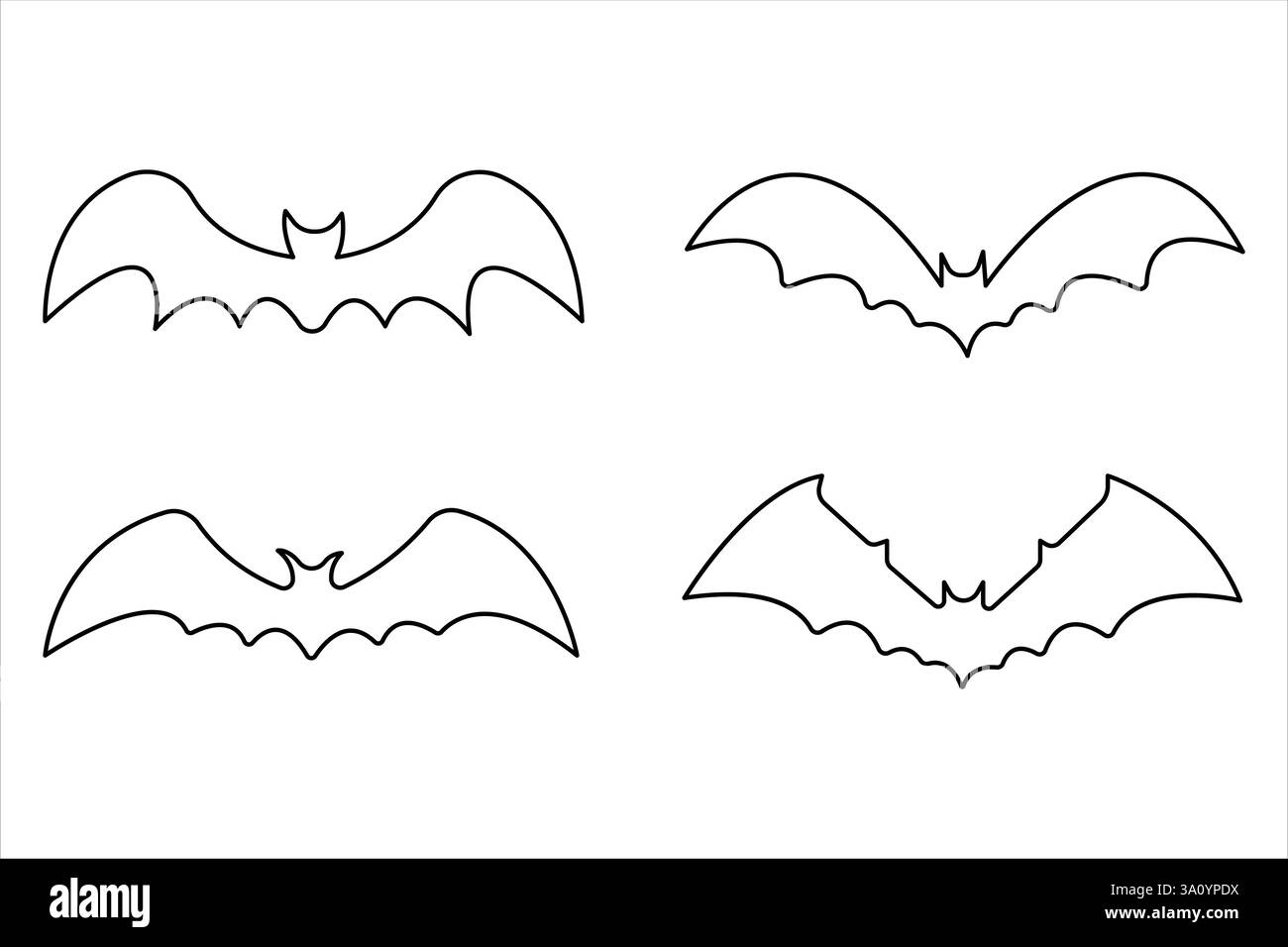Bat one continuous single line drawing for Halloween Linear ...