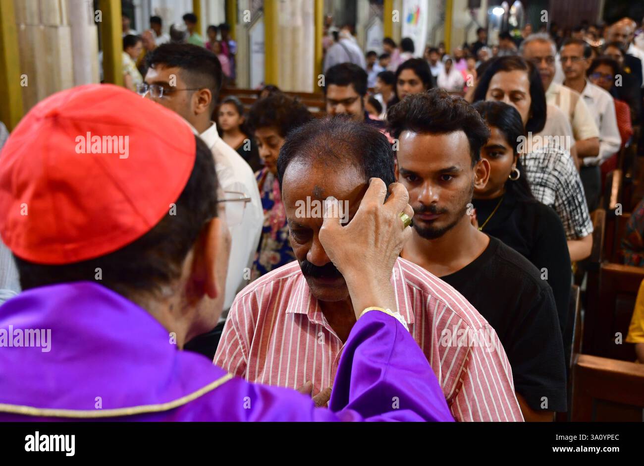 MUMBAI, INDIA - MARCH 5: Archbishop of Mumbai Cardinal Oswald marks the ...