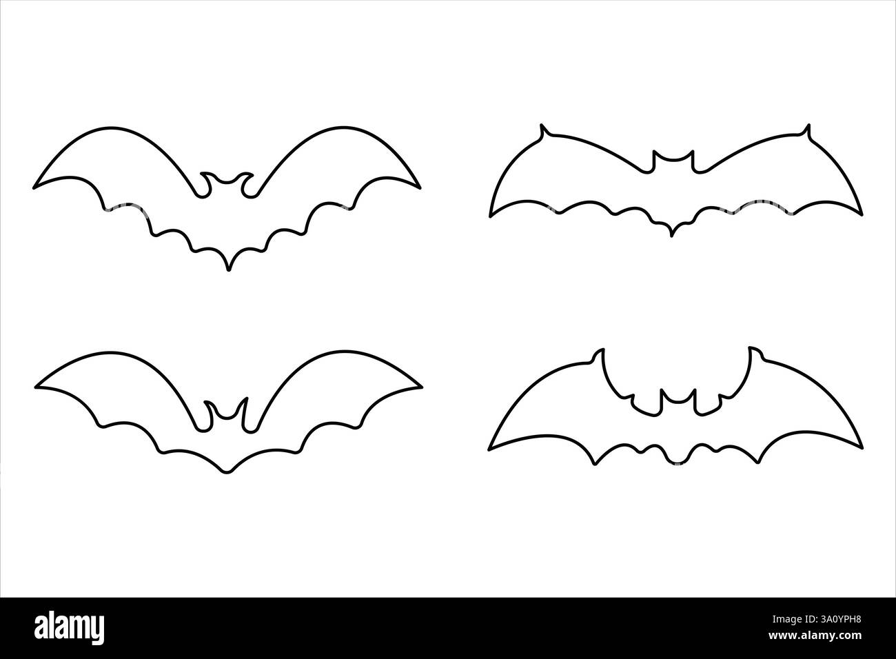 Bat one continuous single line drawing for Halloween Linear ...