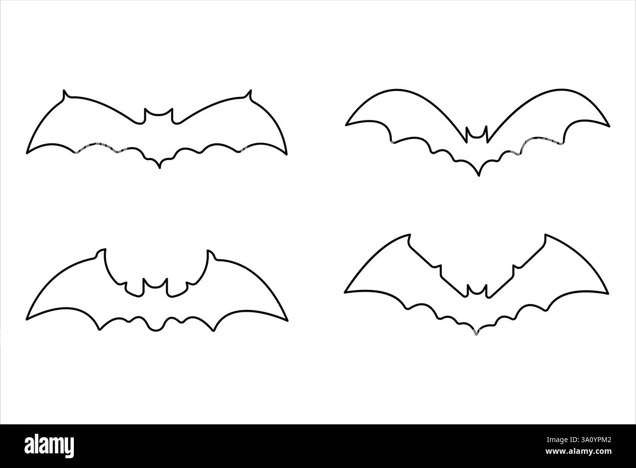 Bat one continuous single line drawing for Halloween Linear ...