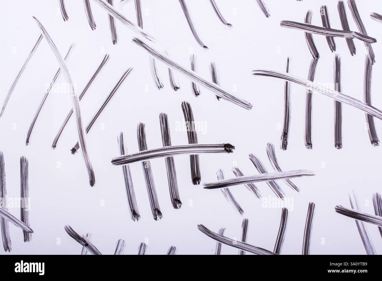 Counting days lines written with black marker on display Stock Photo ...
