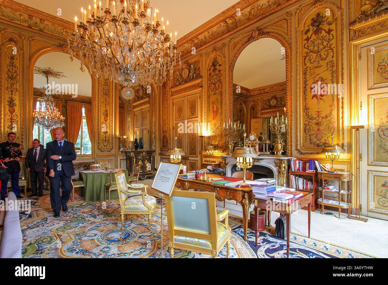 Salon doré (Golden room) in the Élysée Palace aka Hôtel d'Evreux, the ...