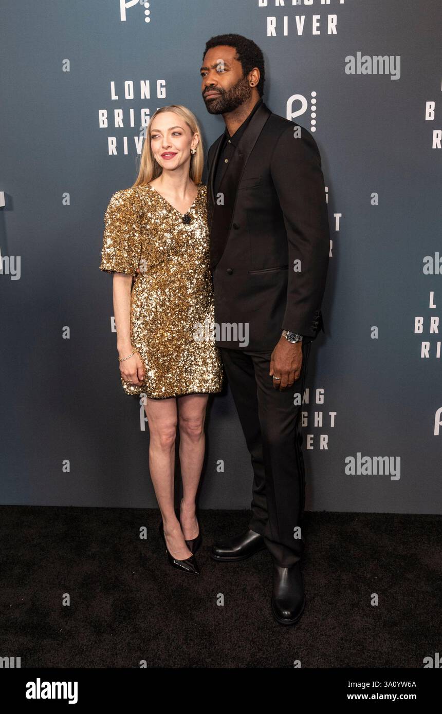 New York, NY, March 5, 2025: Amanda Seyfried and Nicholas Pinnock ...