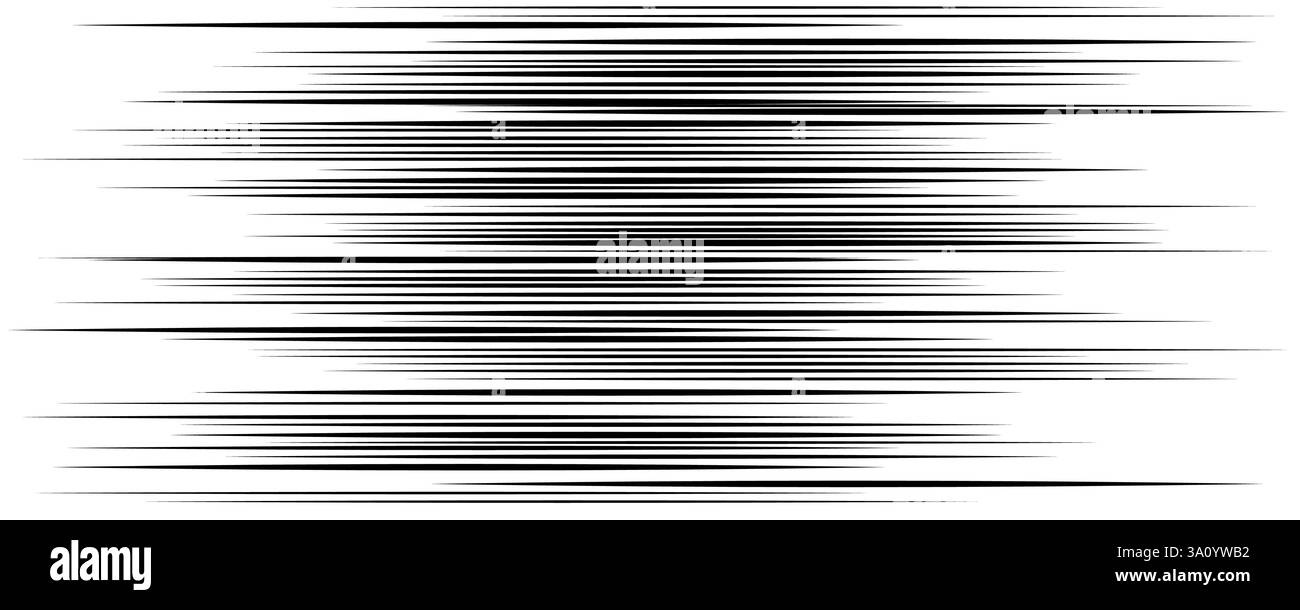 Abstract black horizontal lines creating a dynamic sense of speed and ...