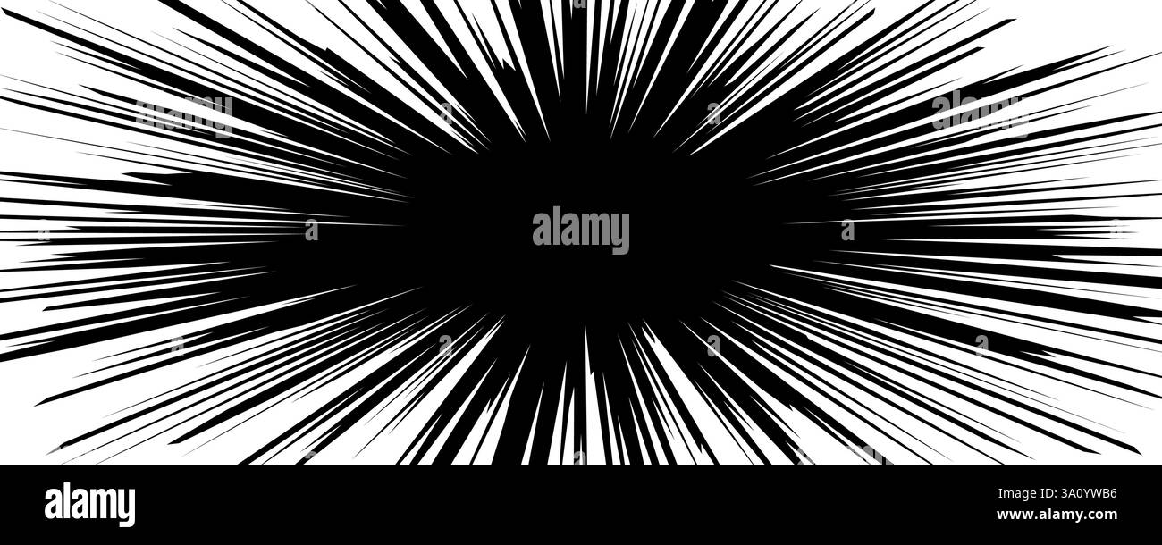 Black and white illustration depicting a powerful explosion burst with ...