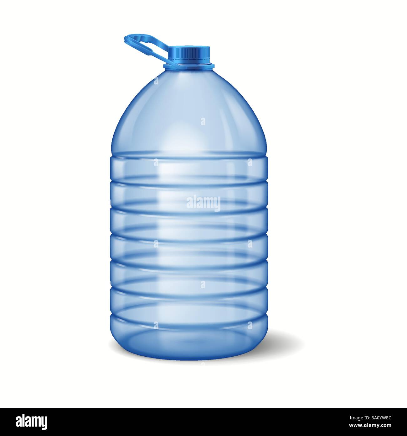 Illustration Of A Large Blue Plastic Water Jug Featuring A Handle And