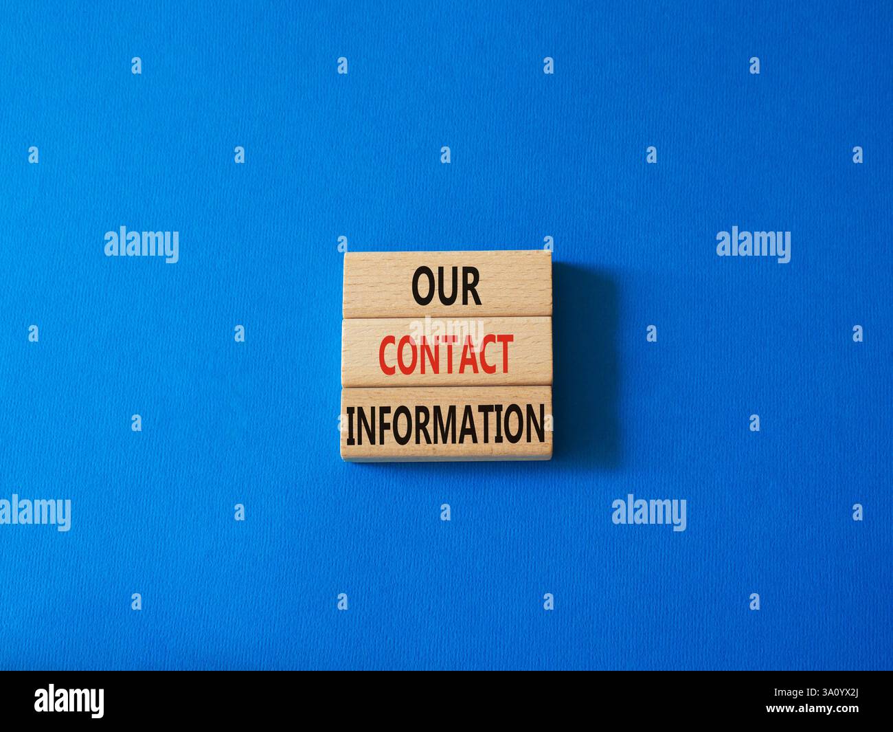 Our contact information symbol. Concept word Our contact information on ...