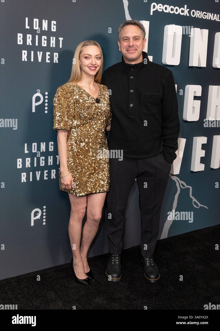 New York, USA. 05th Mar, 2025. Amanda Seyfried and Thomas Sadoski ...