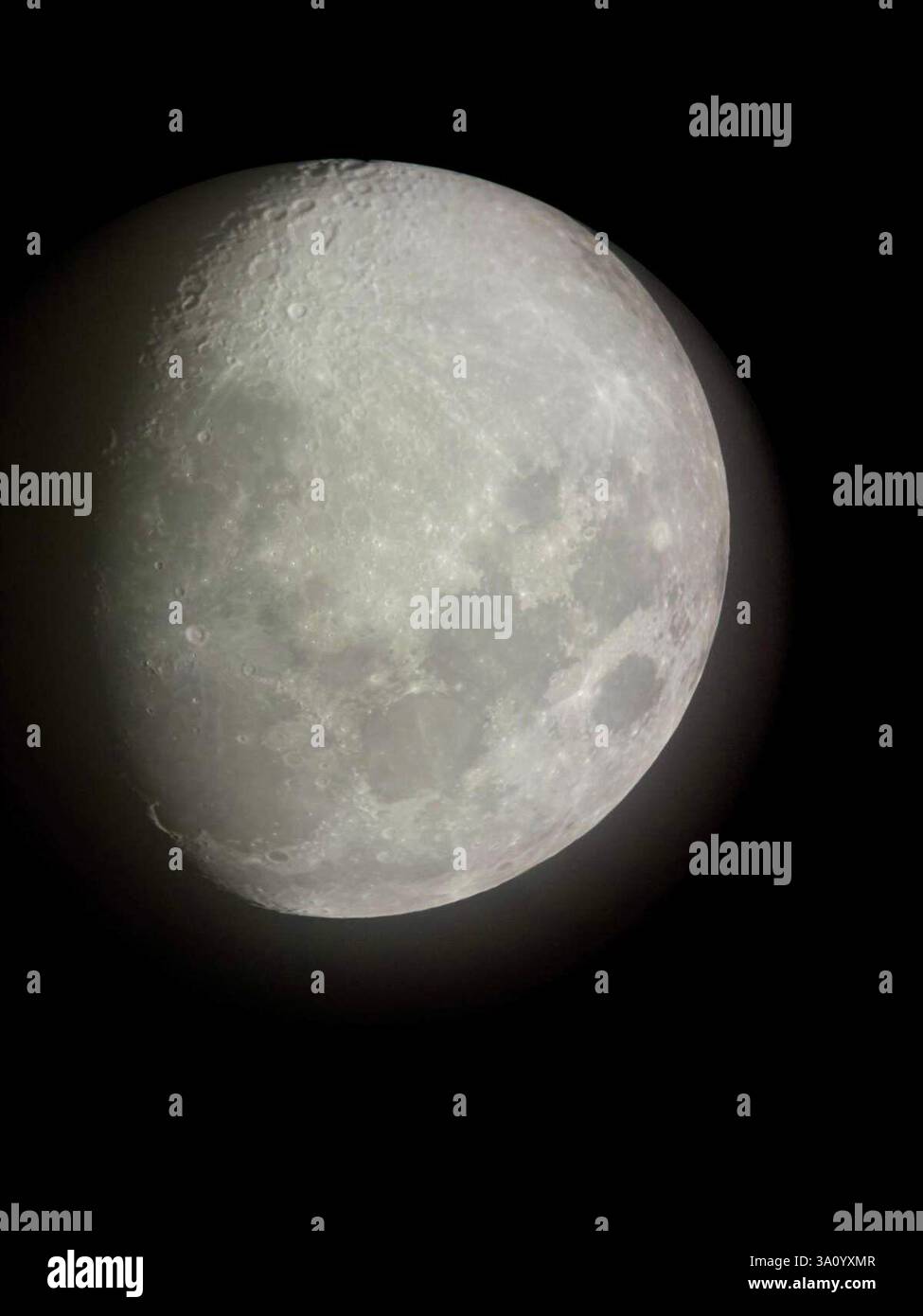 Malediven, Maldives. 10th Feb, 2025. The moon can be seen through a ...