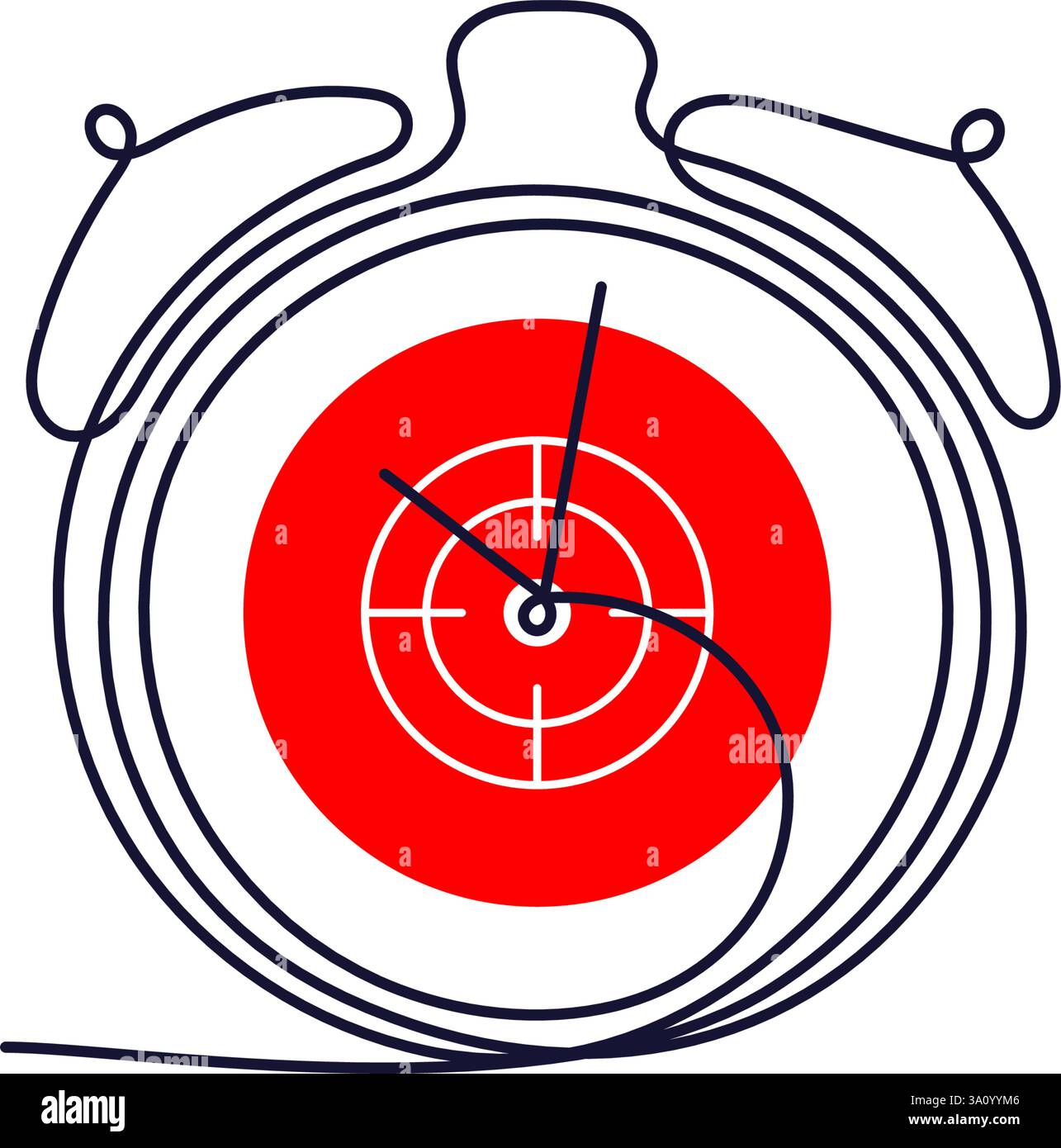 Speed time icon. Alarm clock is ringing and notifying of limited time ...