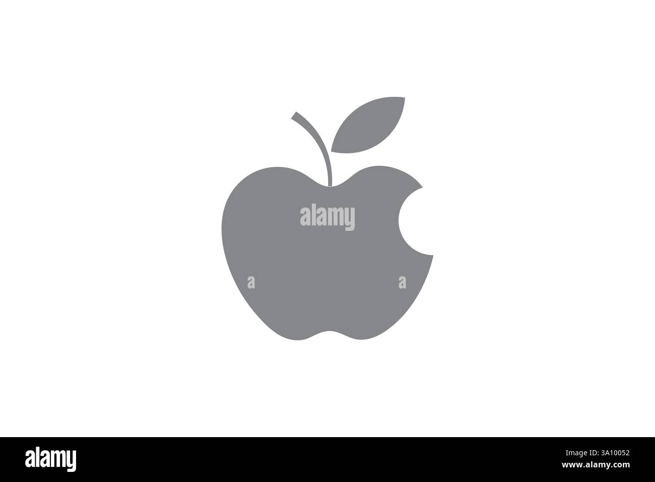 Continuous abstract glossy apple icon minimalist online art fruit ...