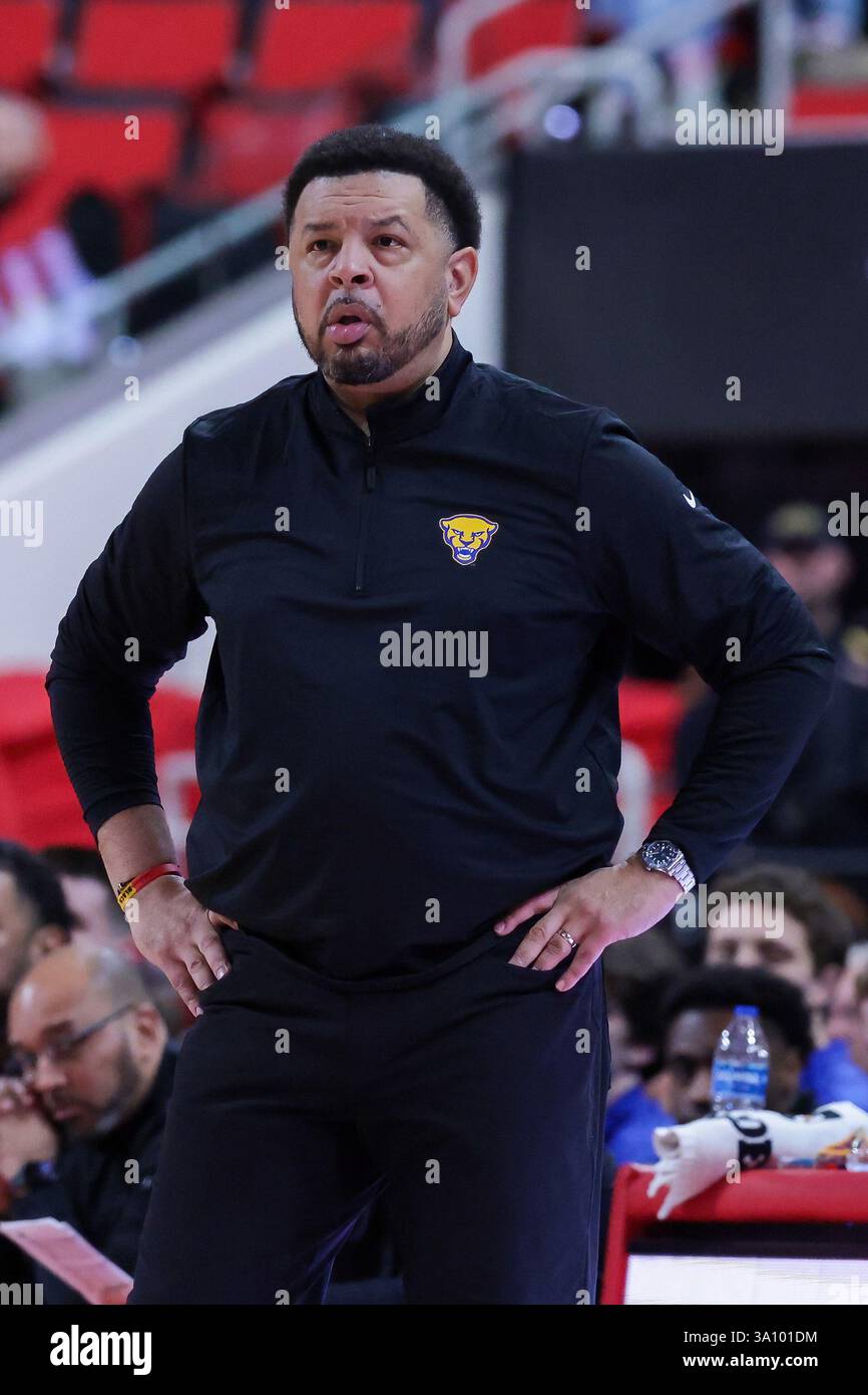 Raleigh, North Carolina, USA. 5th Mar, 2025. Pittsburgh Panthers head ...